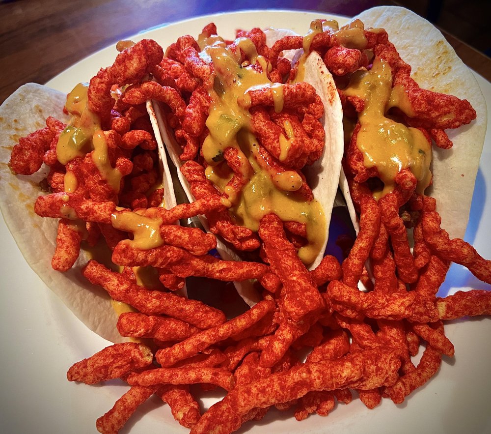 Limited Time Cheetos Flamin Hot Tacos at Hacienda! Tickets, Hacienda ...