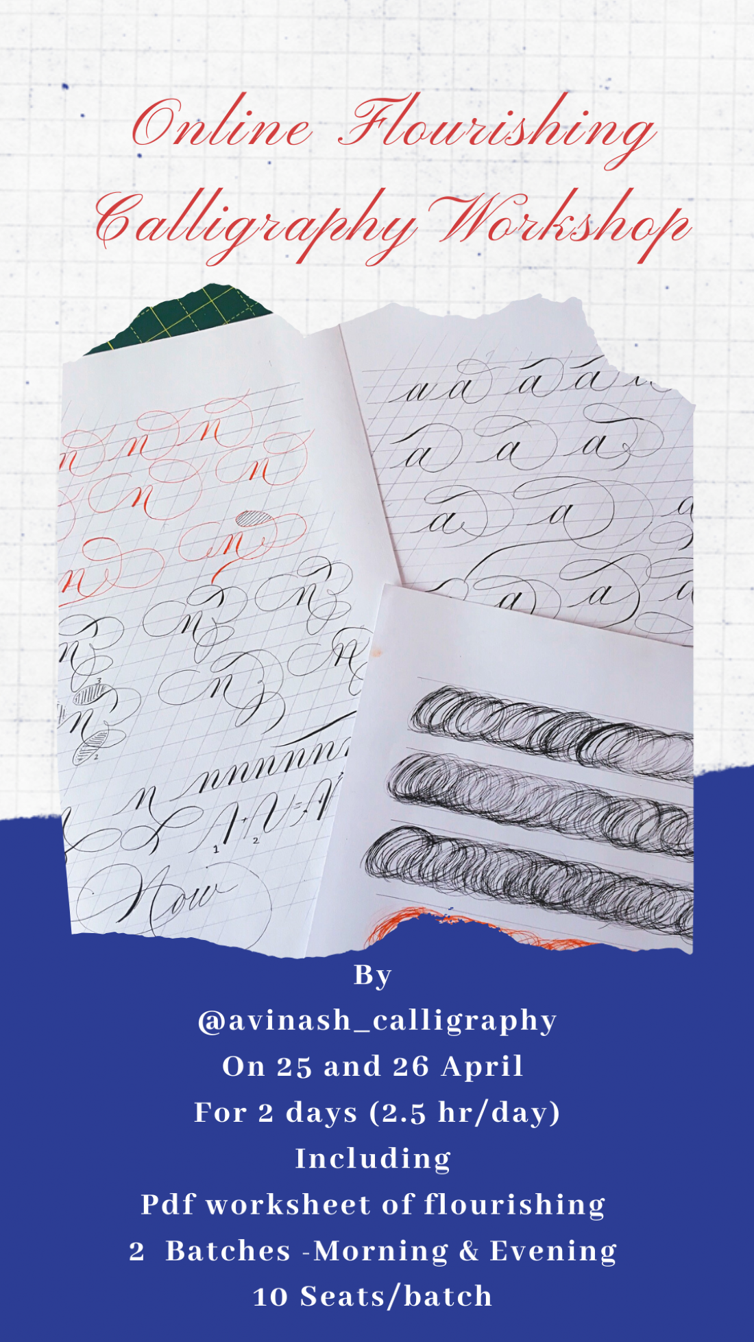 Online Flourishing Calligraphy Workshop (Evening Batch), April 25 to ...