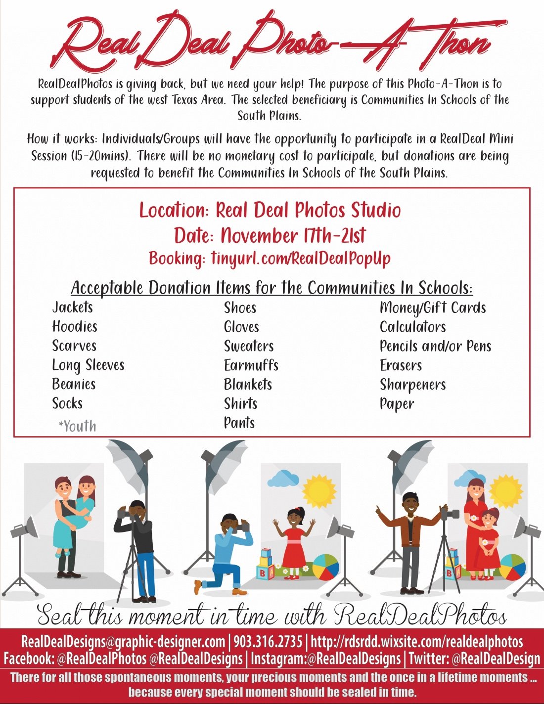 Real Deal Photo-A-Thon, Real Deal Designs, Lubbock, 17 November to 21 ...