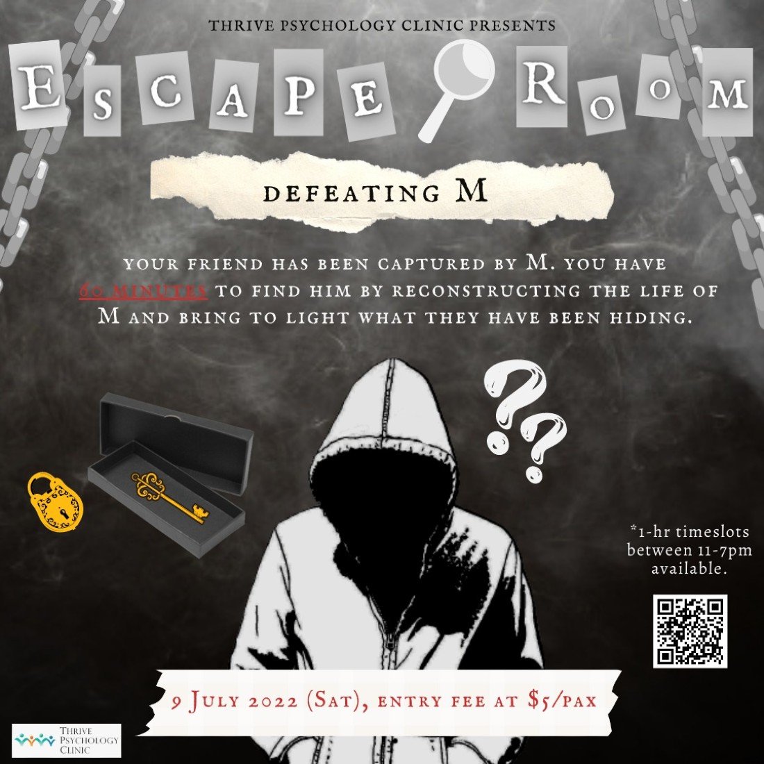 Mental Health Themed Escape Room!, Thrive Psychology Clinic, 101 ...