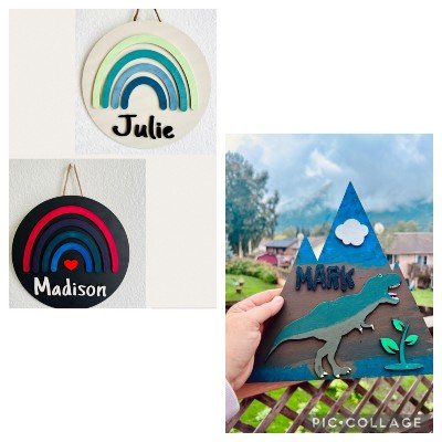 Just For Kids Craft Class- Personalized Rainbow Sign Or Personalized ...