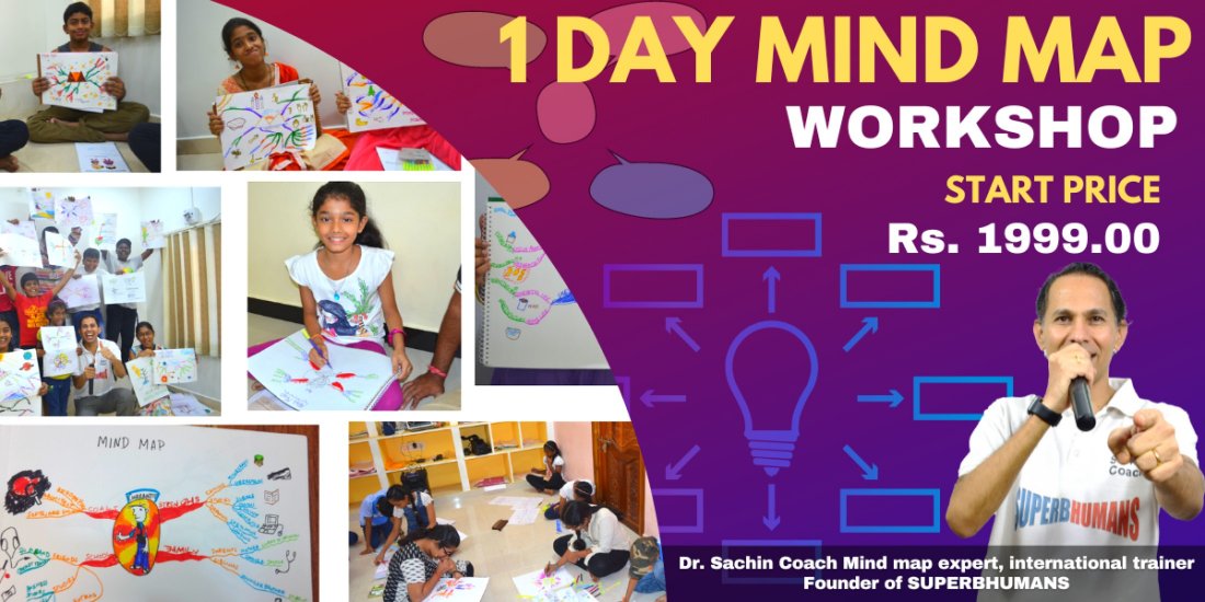 One day MIND MAP workshop to make studies FUN & EASY , SUPERBHUMANS , Chennai, 20 November 2022 ...
