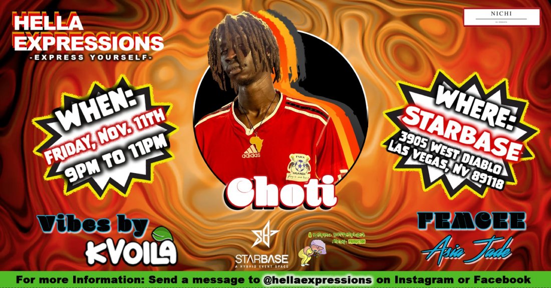 Hella Expressions Open Mic, StarBase Las Vegas, 11 November