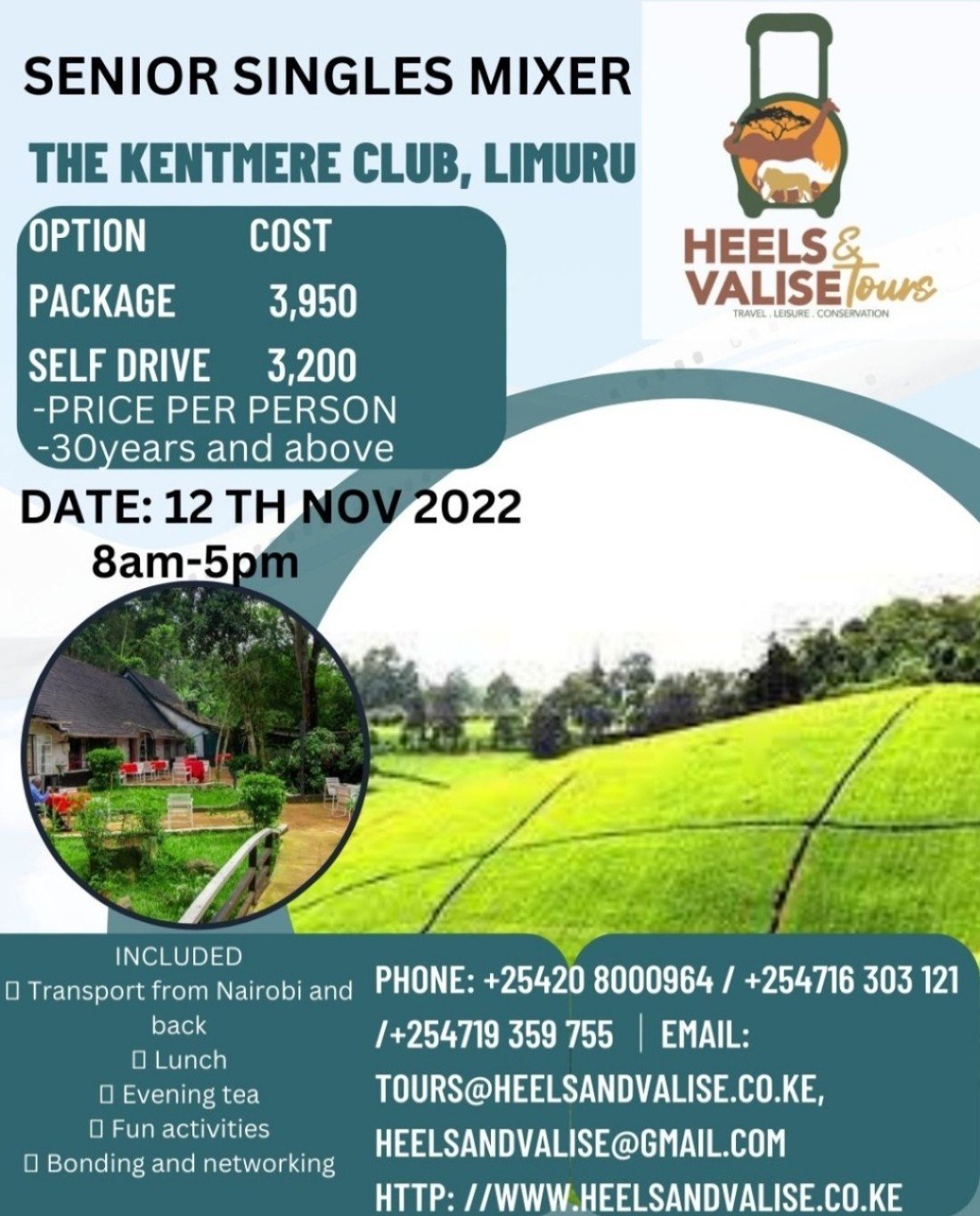 SENIOR SINGLES MIXER (30 YEARS +), Kentmere Club, Boma Road, Limuru ...