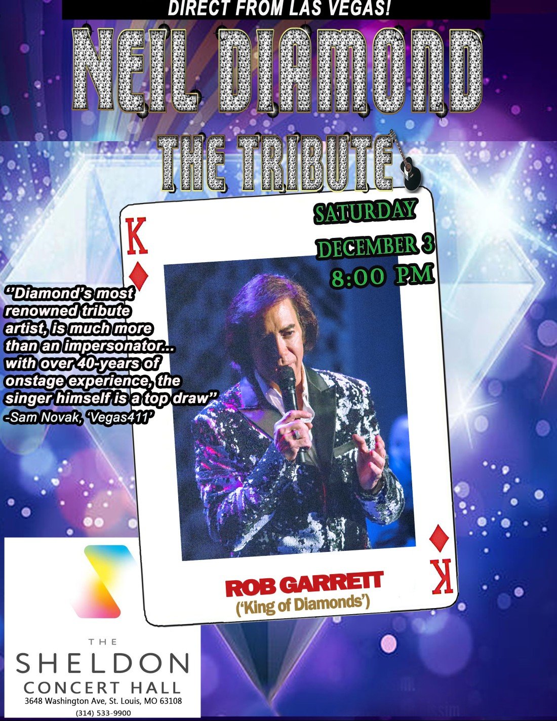 NEIL DIAMOND -THE TRIBUTE starring ROB GARRETT & THE PRETTY AMAZING ...