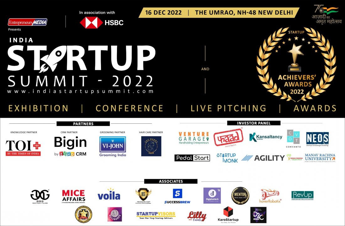 INDIA STARTUP SUMMIT AND STARTUP ACHIEVERS’ AWARDS - 2022, The Umrao, Gurgaon, 16 December 2022 ...