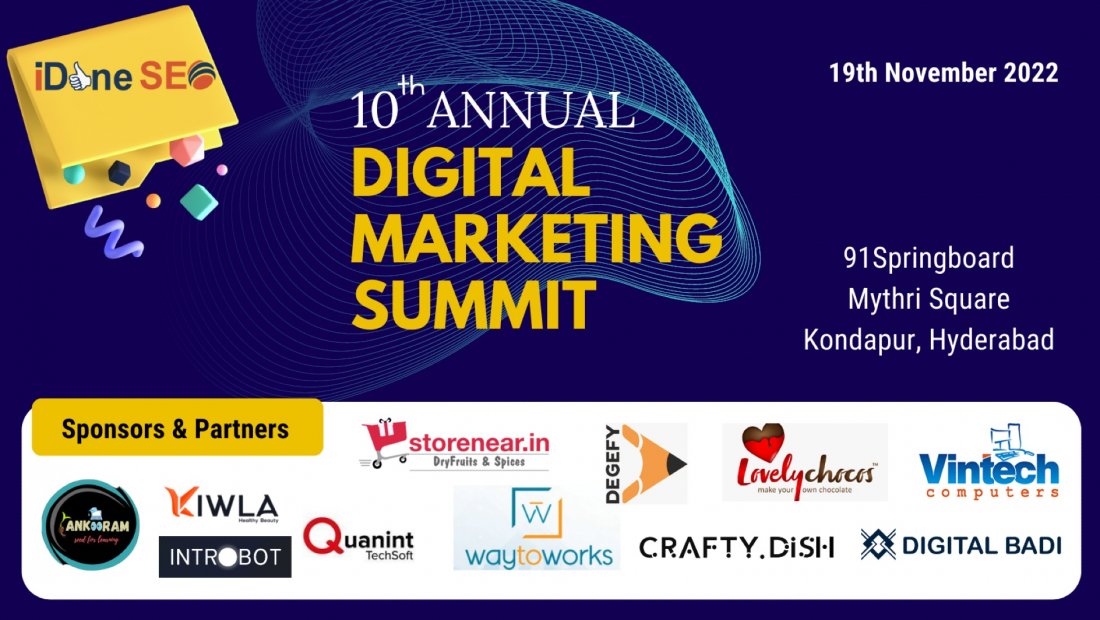 iDoneSEO 10th Annual Digital Marketing Summit - Hyderabad ...