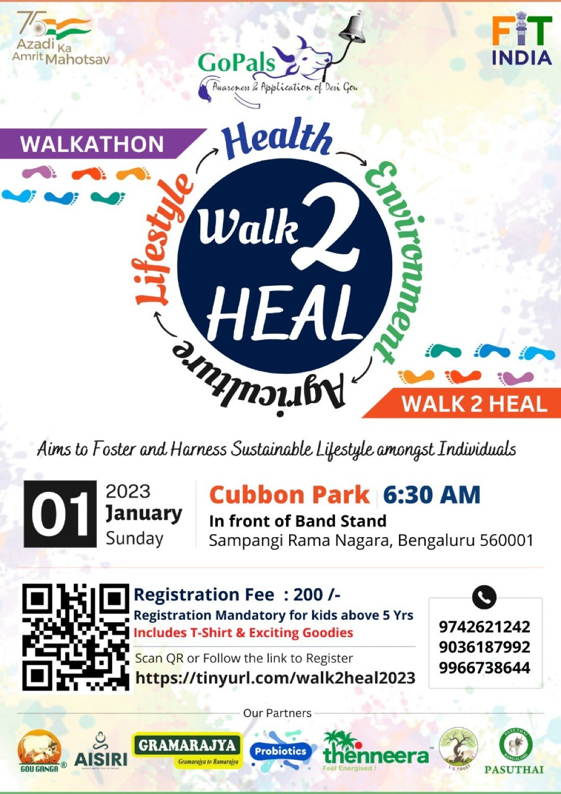 Walk 2 HEAL - Walkathon, Band Stand @ Cubbon Park, Ambedkar Veedhi ...
