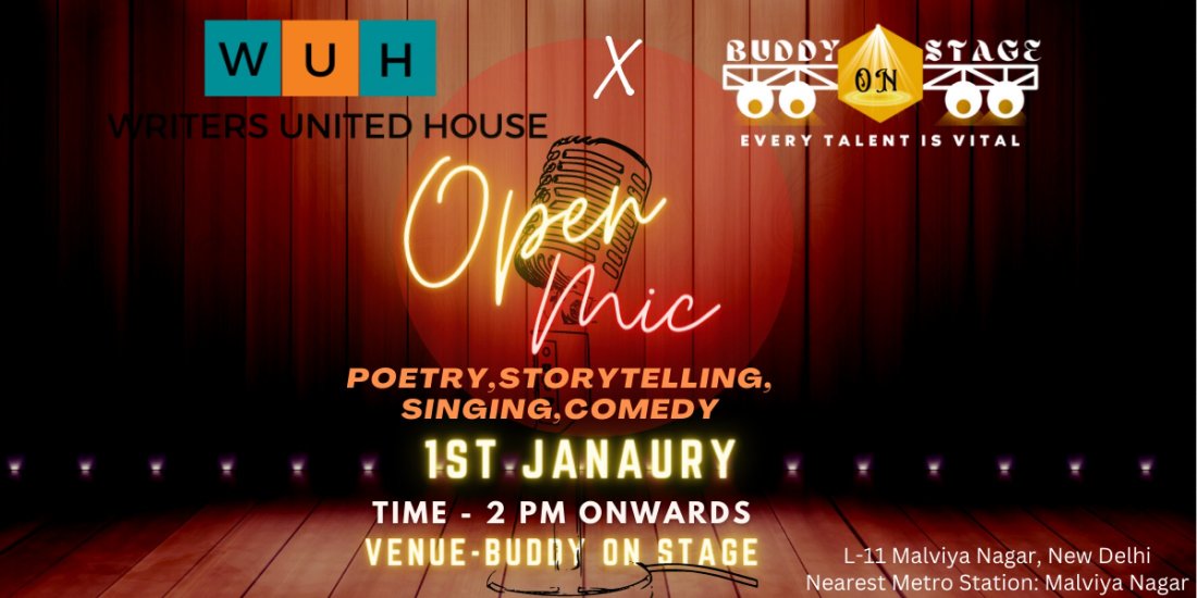 Comedy Shows | Poetry Shows | Open Mic Events | Buddy On Stage