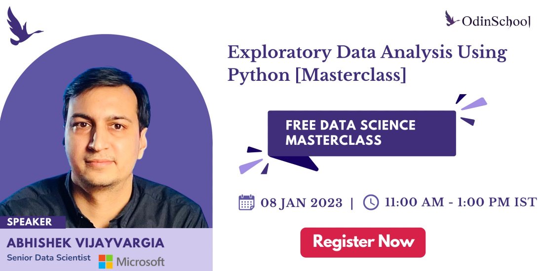 Exploratory Data Analysis Using Python | Free Masterclass, January 8 2023 | Online Event ...