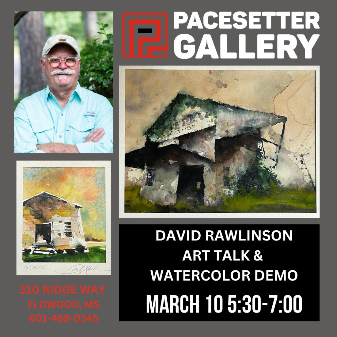 David Rawlinson Watercolor Demo and Art Talk, Pacesetter Gallery, Flowood, 10 March 2023 | AllEvents