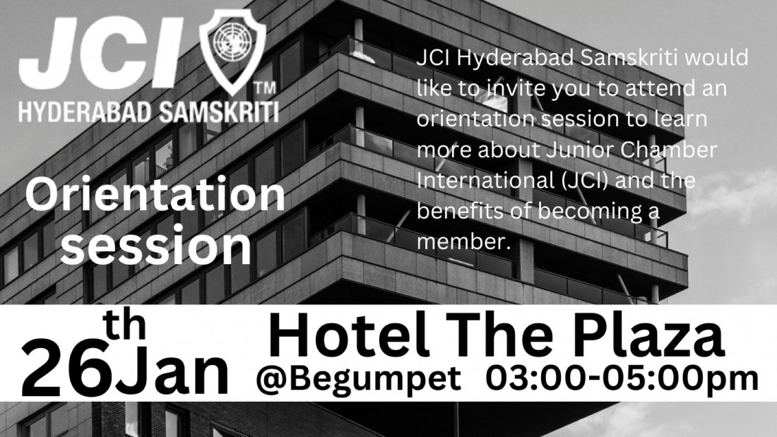 Jci hyderabad Samskriti Orientation, TSTDC, Tourism Plaza, Green Land ...