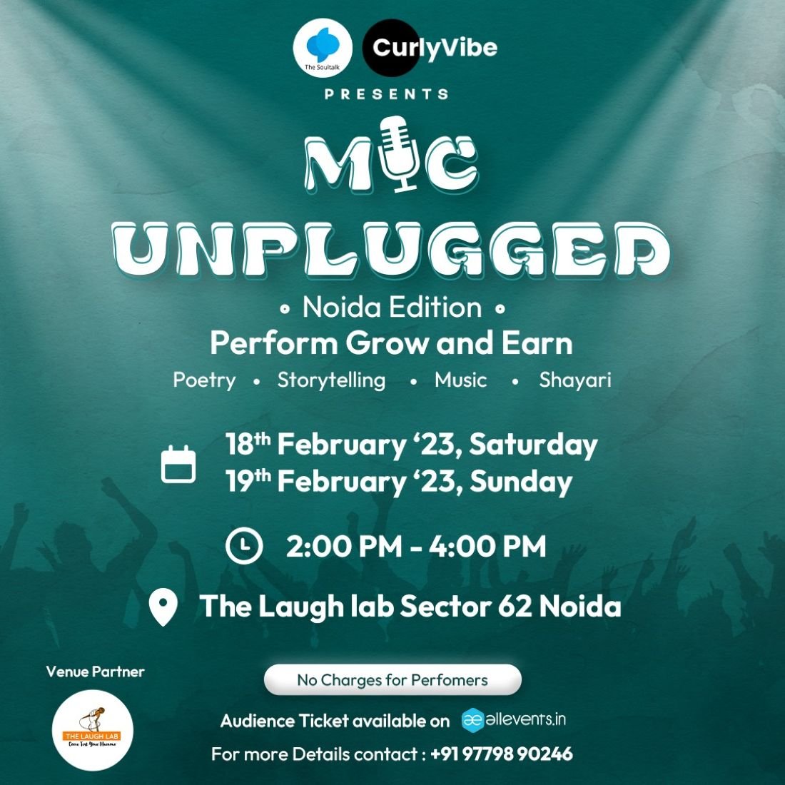 Mic Unplugged Noida Edition 18th Feb, The Laugh Lab Sector 62 Noida ...