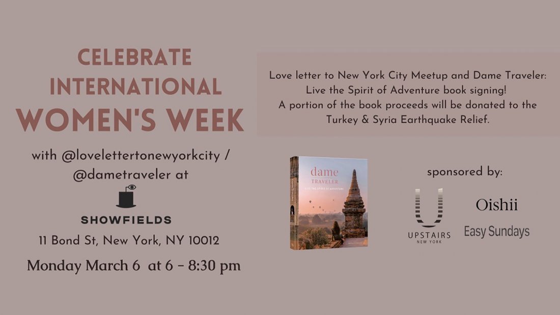 International Womens Week : Dame Traveler book signing & Love Letter to ...