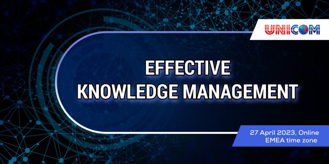 Effective Knowledge Management , April 27 2023 | Online Event ...