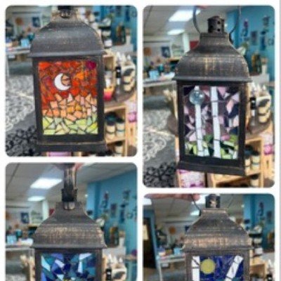 Art Class-Mosaic Lantern, Turnagain Arts Building, Anchorage, 24 March ...
