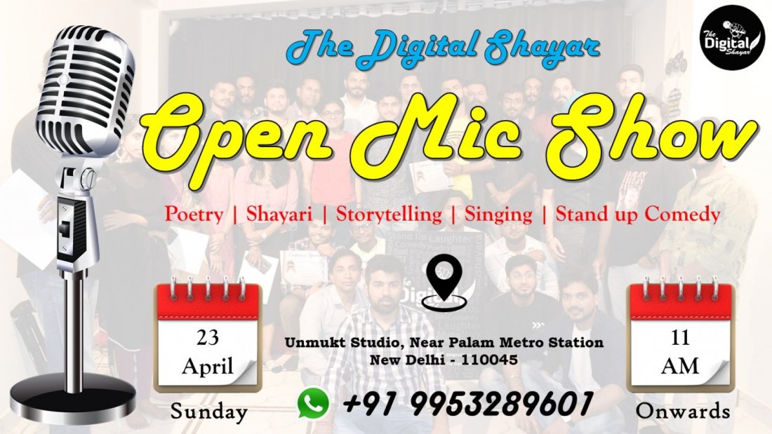 Poetry and Storytelling Open Mic Event Delhi – The Digital Shayar