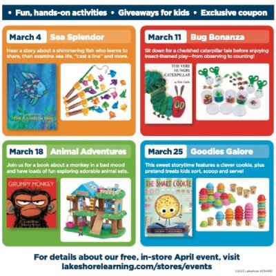 Read & Play interactive Storytime at Lakeshore Learning , Lakeshore ...