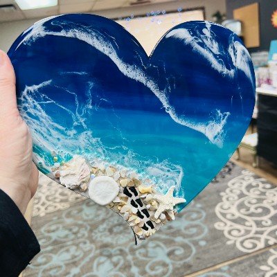 Ocean Wave Heart Resin Class, Turnagain Arts Building, Anchorage, May ...