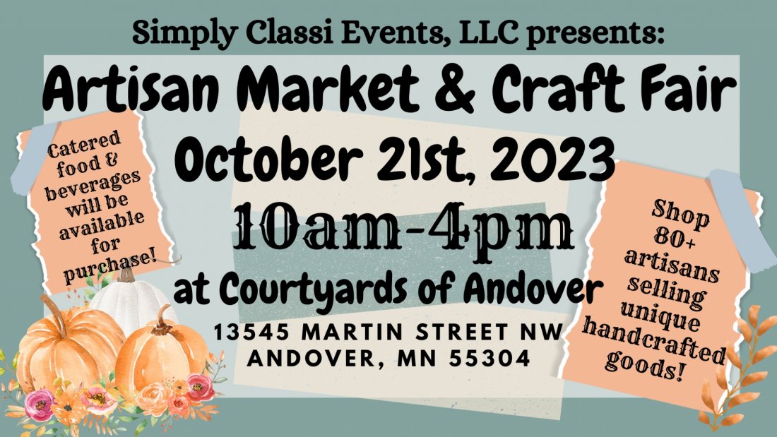 October 21st Artisan Market & Craft Fair , Courtyards of Andover, 21 ...