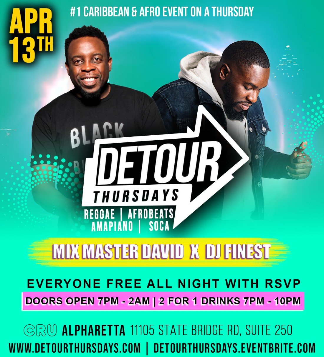 Detour Thursdays:Reggae, Afrobeats, Soca, Amapiano, HipHop & RandB, Cru ...
