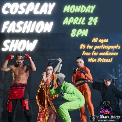 Cosplay Fashion Show, The Black Sheep Pub & Restaurant, Ashland, April ...