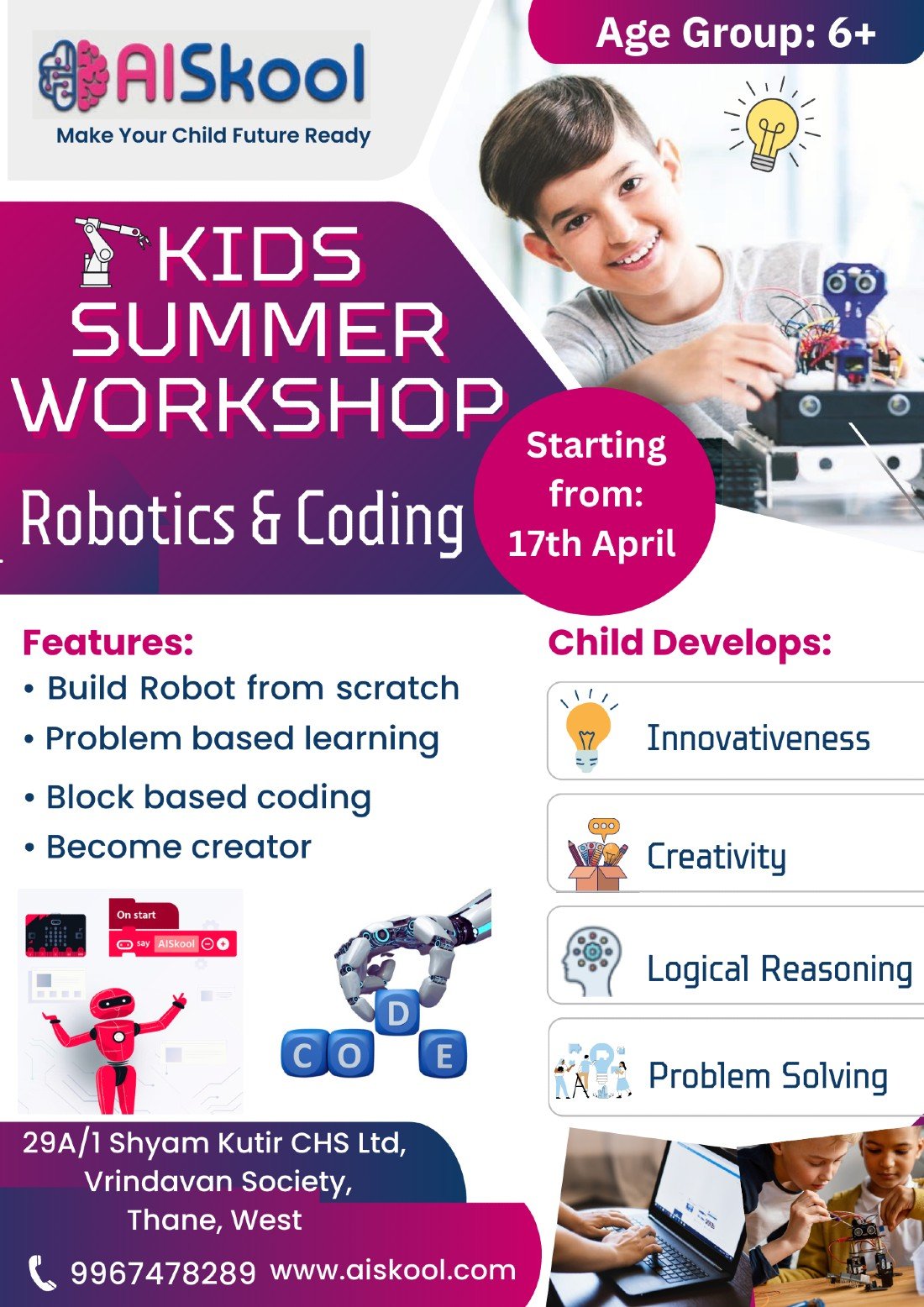 Robotics Coding Summer Camp, vrindavan society , Thane, 26 April 2023 ...
