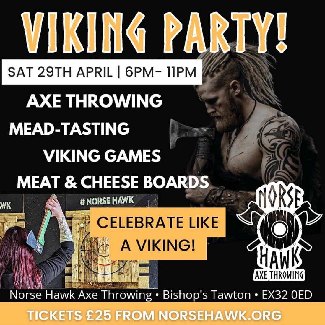 Viking Party Night, Norse Hawk Axe Throwing, Barnstaple, 29 April 2023 ...