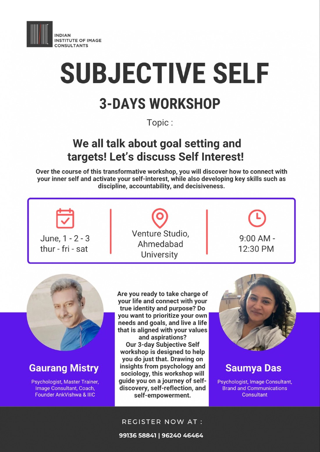 Subjective Self - 3 Days workshop to connect with your self interest ...