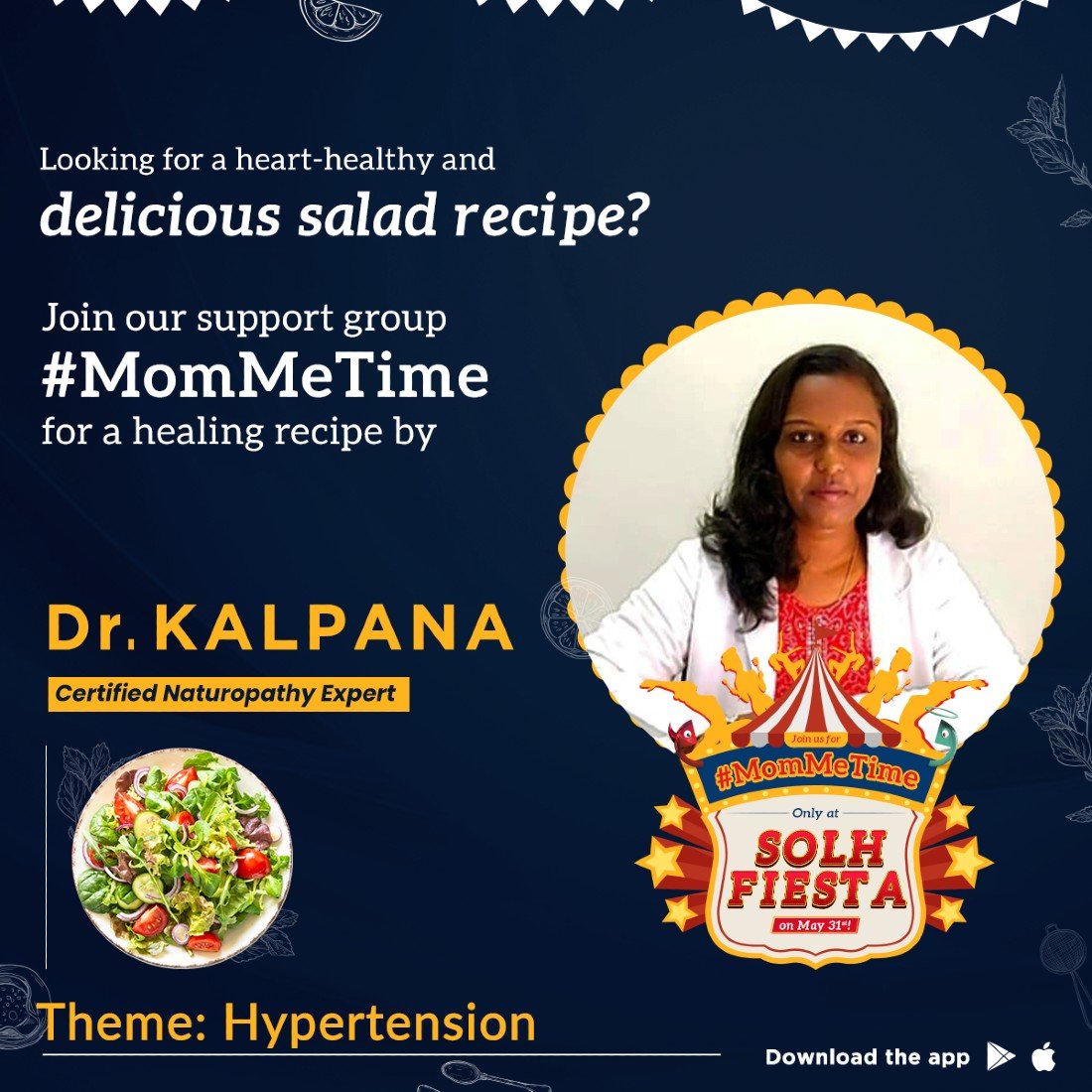 "Heartful Harvest Salad" recipe by Dr. Kalpana | Solh Fiesta, May 20 ...
