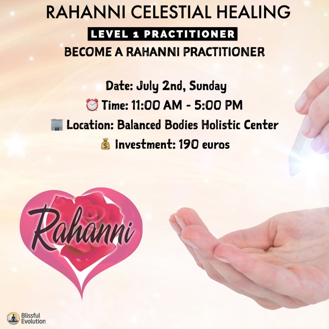 Rahanni Celestial Healing Level 1 Course, Balanced Bodies Holistic Center, Kildare, 2 July 2023 ...
