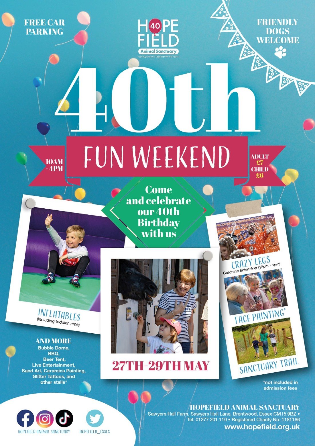 40th Fun weekend, Hopefield Animal Sanctuary, Brentwood, 27 May 2023 ...