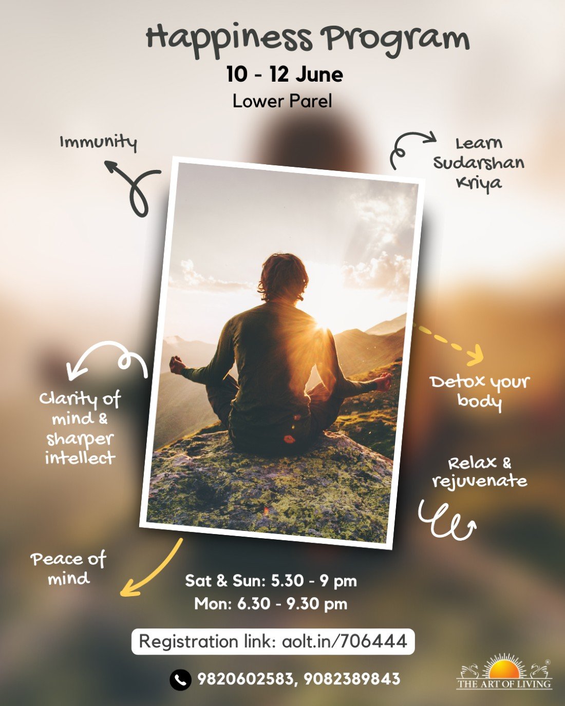 The Happiness Program, Lower Parel, Mumbai, 10 June to 12 June | AllEvents.in