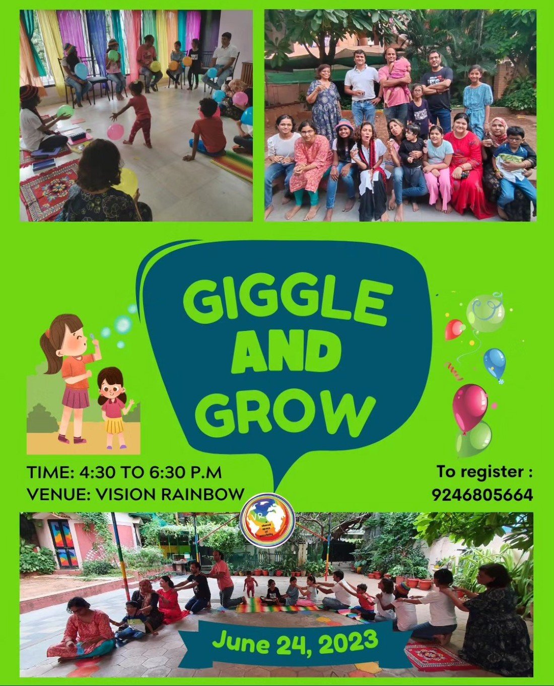 Giggle and Grow, Vision Rainbow, Hyderabad, 24 June 2023 | AllEvents.in