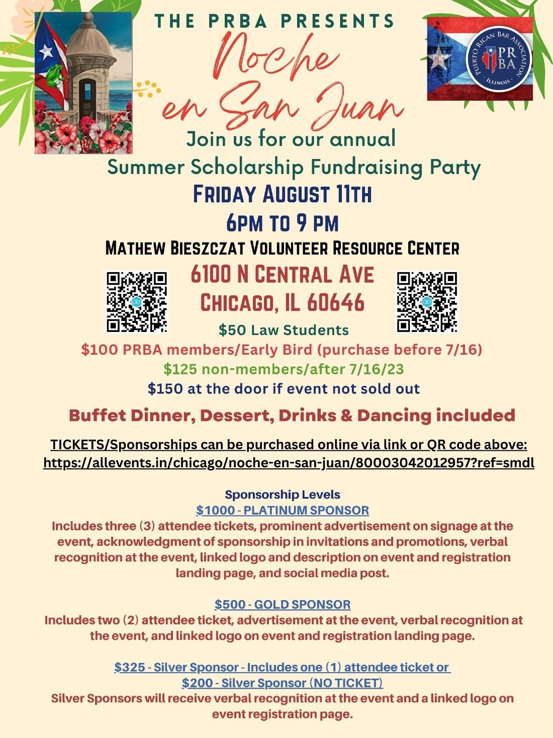 Noche en San Juan Tickets, Mathew Bieszczat Volunteer Resource Center ...