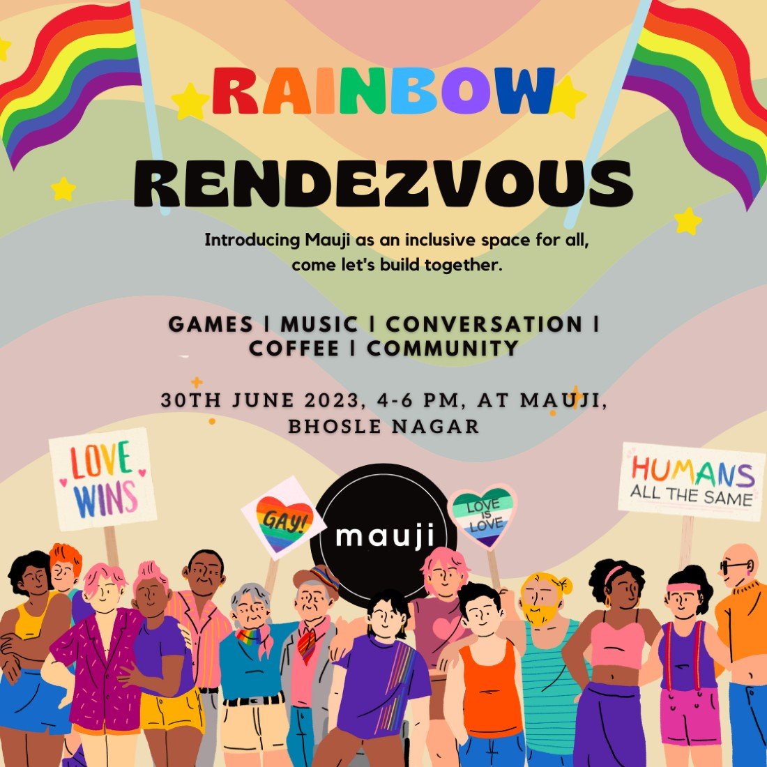 Rainbow Rendezvous at Mauji Cafe, Mauji Cafe, Pune, 30 June 2023 ...