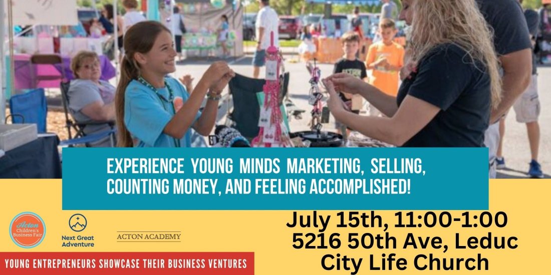 Leduc Childrens Business Fair, City Life Church, Leduc, 15 July 2023 ...