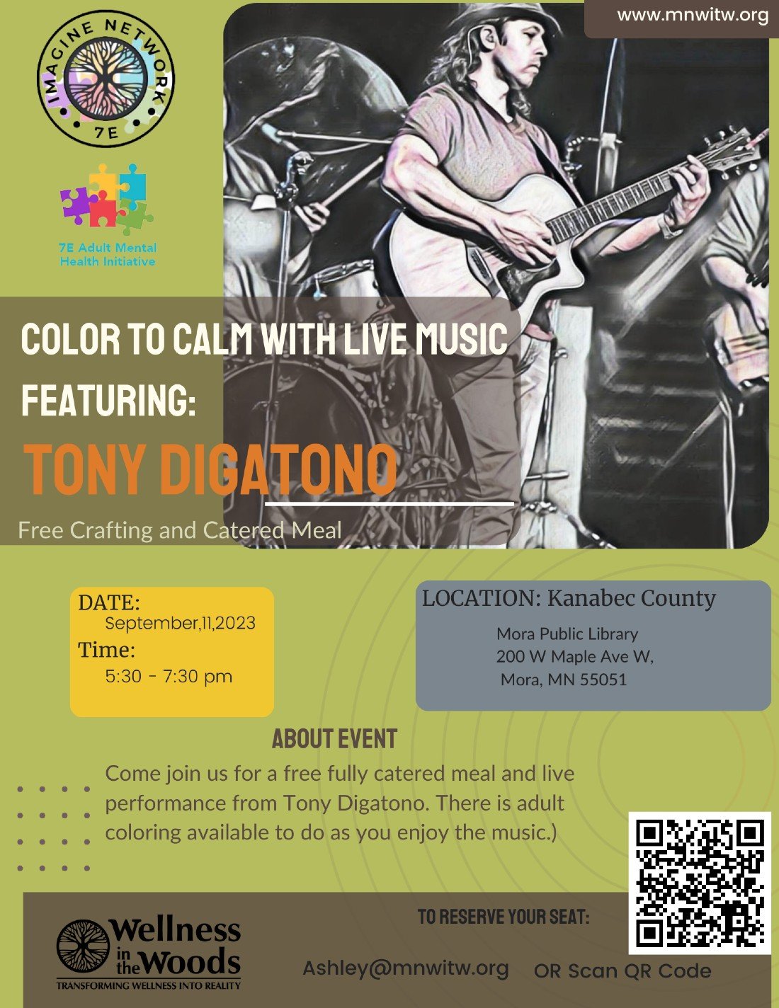 Imagine Network Kanabec Co. Color to Calm with LIVE MUSIC, Mora Public ...
