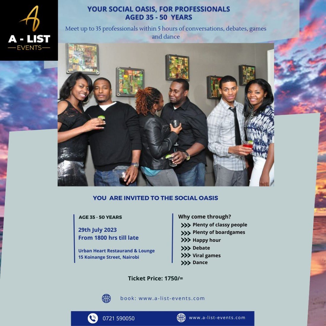 Your Social Oasis, for Professionals 35-50yrs, Urban Heart Restaurant ...