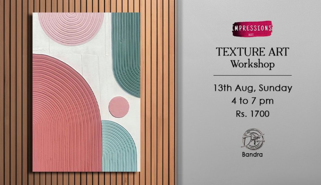 Texture Art workshop, by Impressions Art, Drifters cafe & Bar, Mumbai, August 13 2023 | AllEvents.in