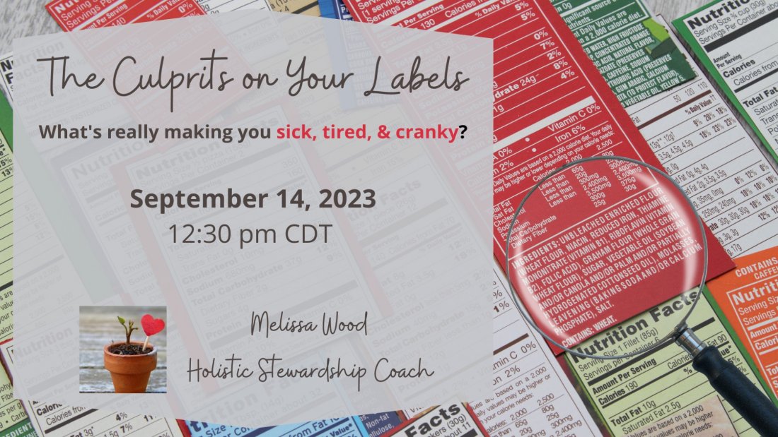 The Culprits on Your Labels, September 14 2023 | Online Event ...
