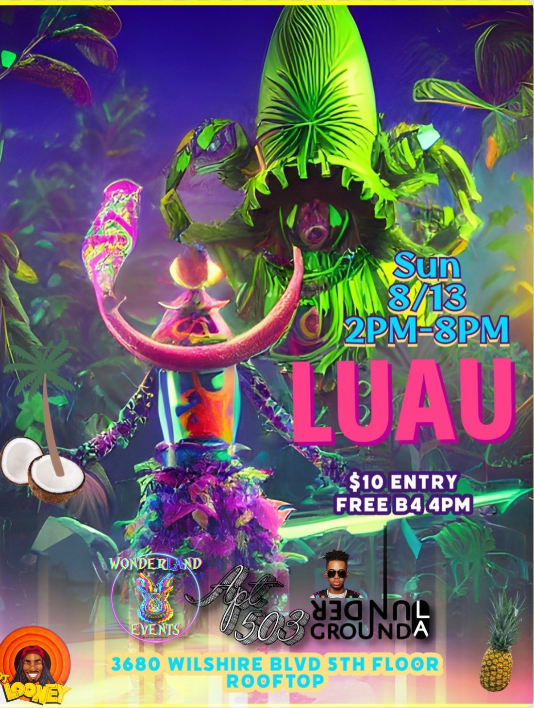 LUAU- A Rooftop Rave , Apt 503 Lounge, Hollywood, 13 August 2023 ...