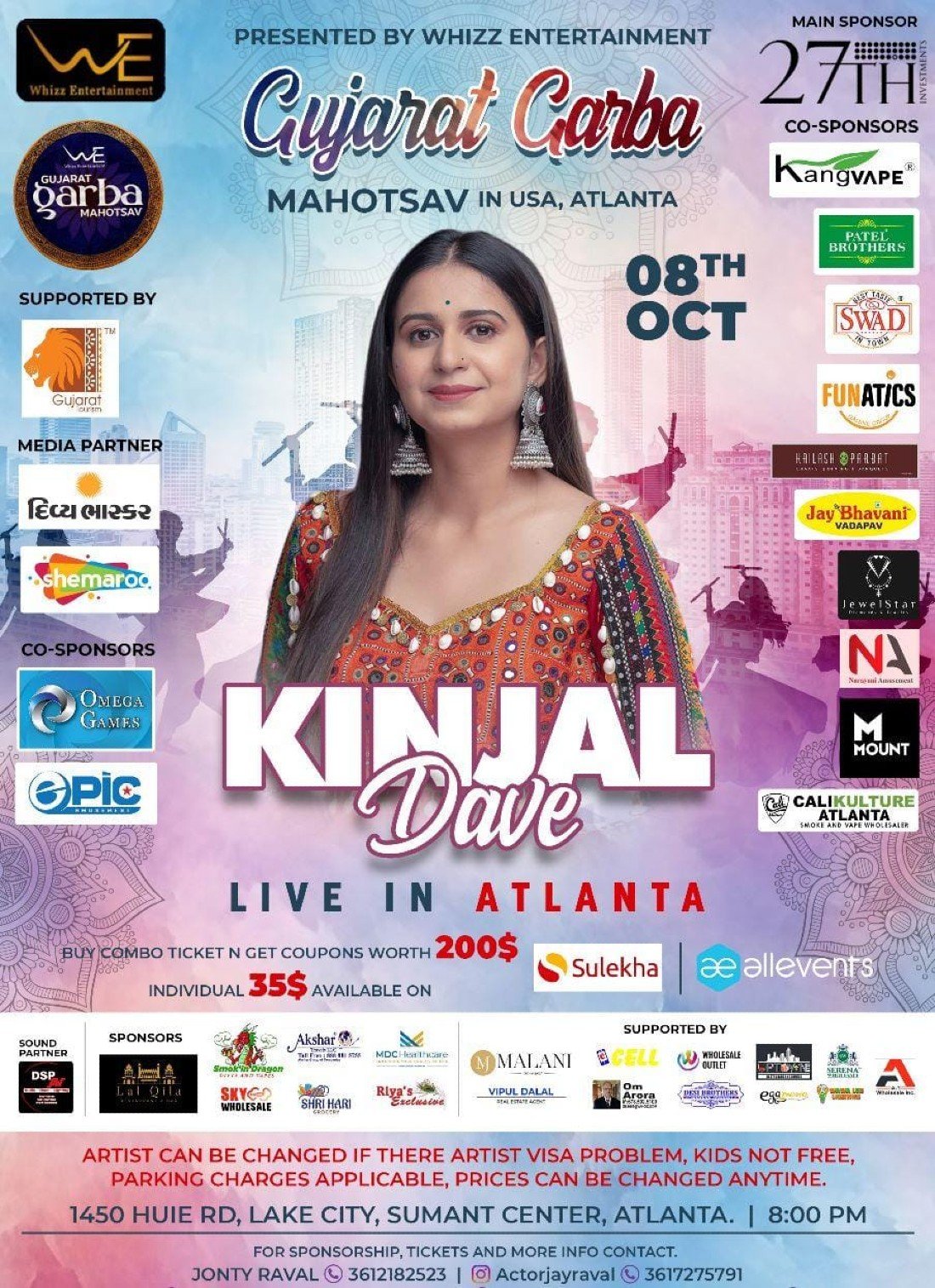 Kinjal Dave Live in Atlanta 2023 - Gujarat Garba Mahotsav Tickets ...