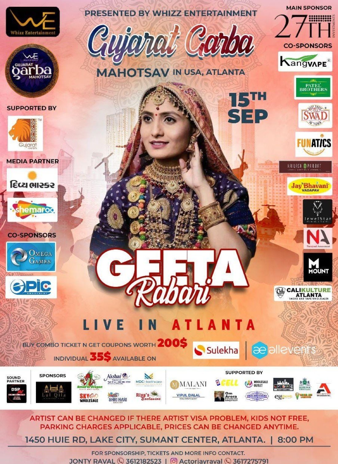 Geeta Rabari Live in Atlanta 2023- Gujarat Garba Mahotsav, Ambaji USA ...