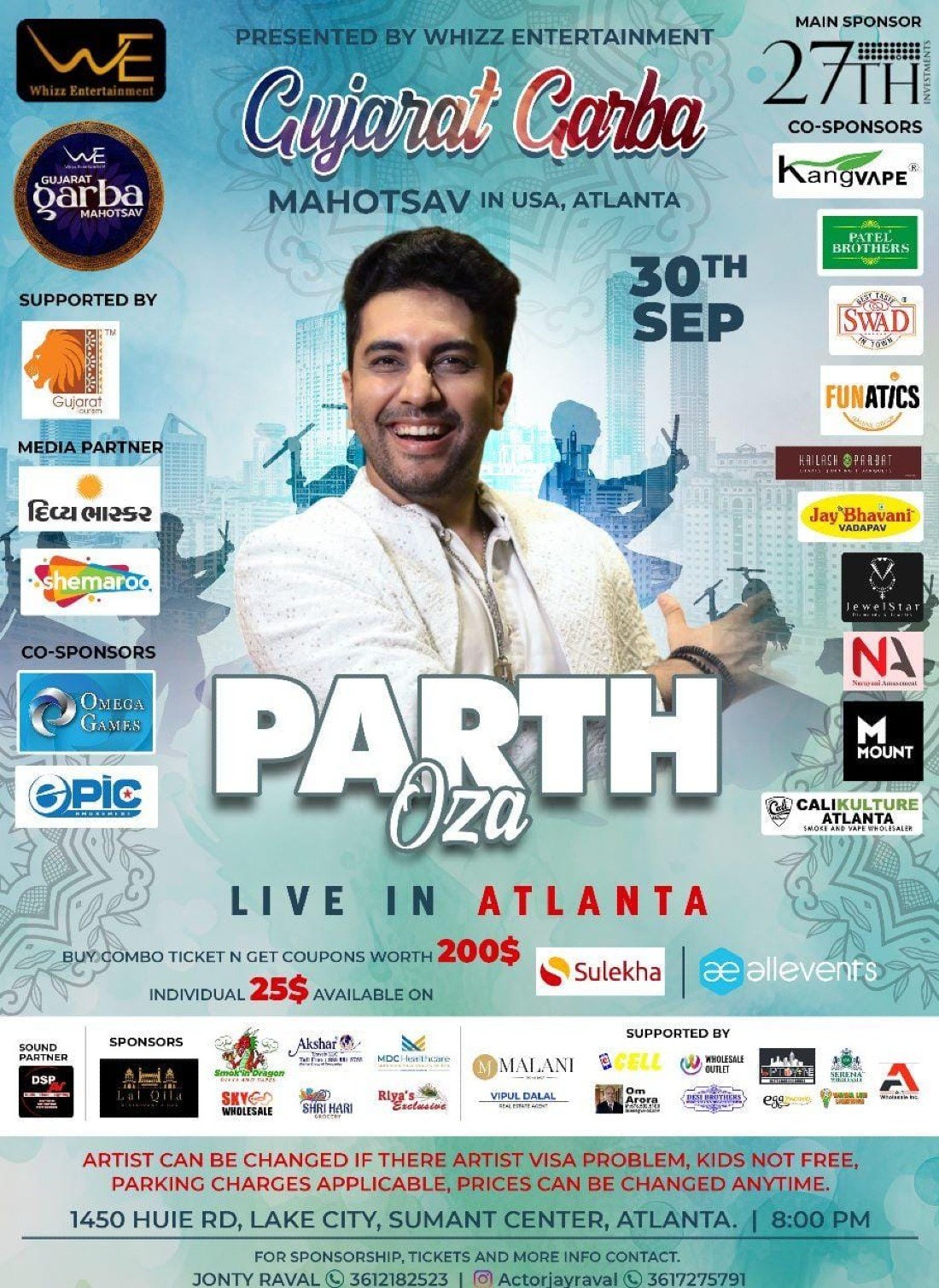 Parth Oza Live in Atlanta 2023- Gujarat Garba Mahotsav, Ambaji USA ...