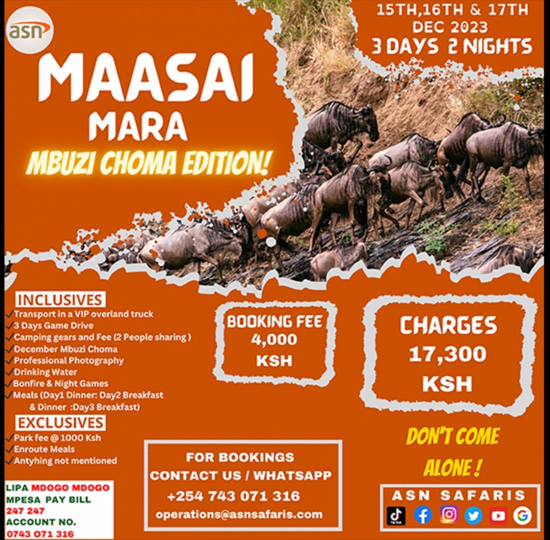MAASAI MARA MBUZI CHOMA EDITION, 3 DAYS 2 NIGHTS Tickets, The Maasai ...