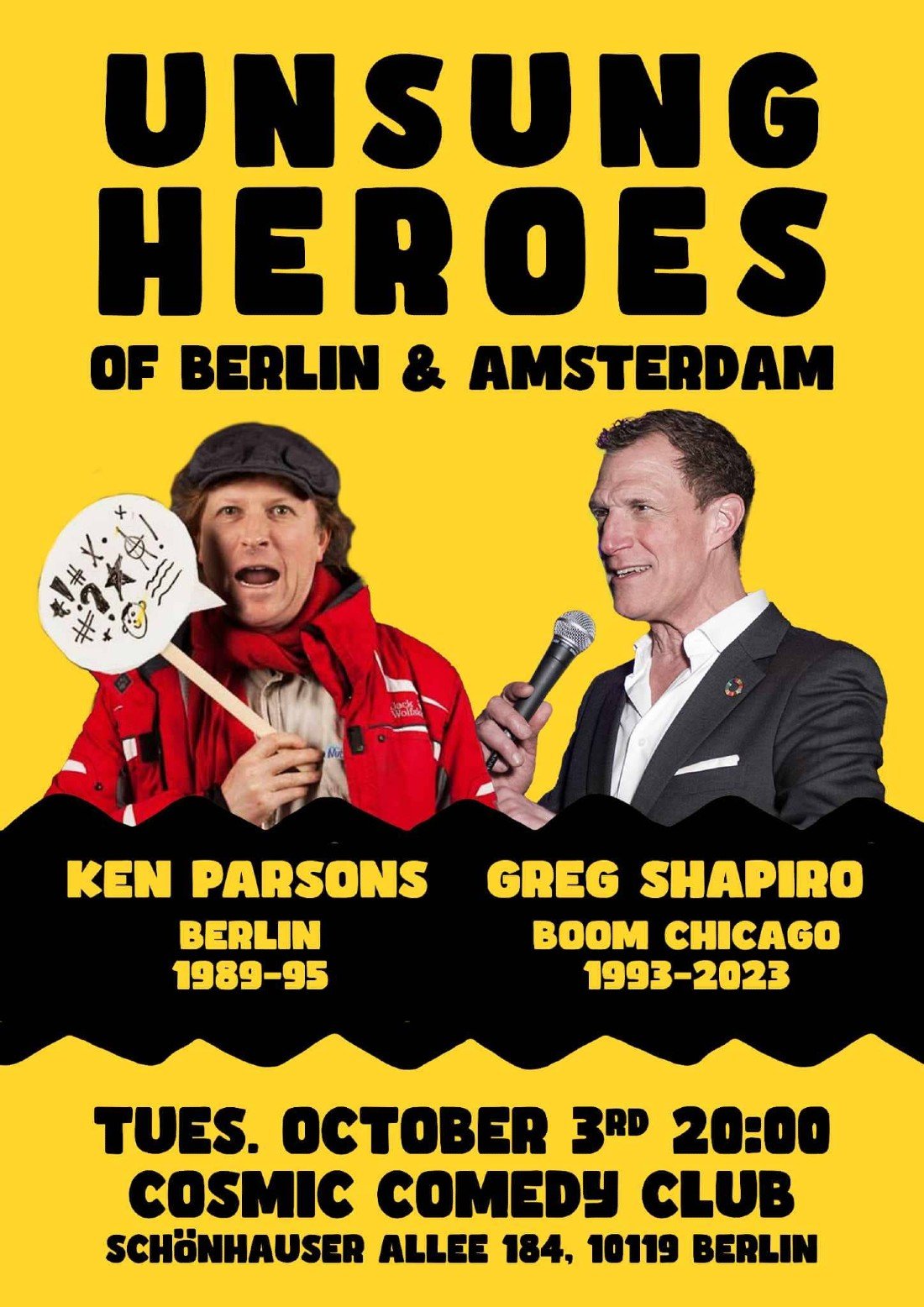 Ken Parsons & Greg Shapiro / Unsung heroes, Comedy Club Kookaburra ...