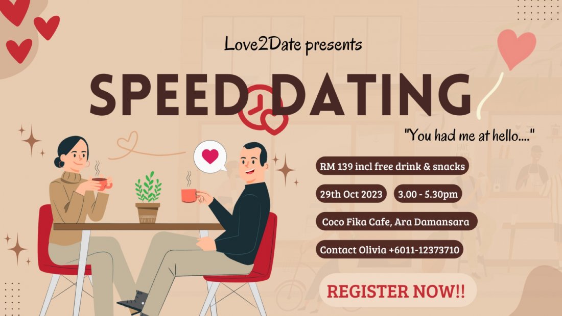 Speed Dating @ Coco Fika Cafe, Coco Fika Cafe , Petaling Jaya, 29 ...