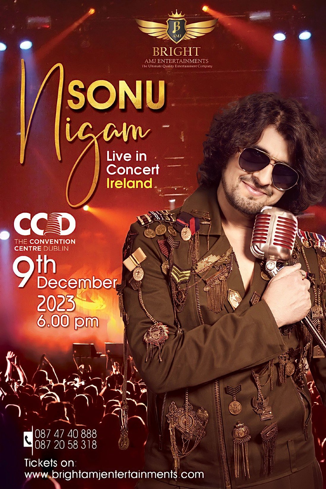 SONU NIGAM LIVE IN CONCERT | DUBLIN 2023, The Convention Centre, Dublin ...