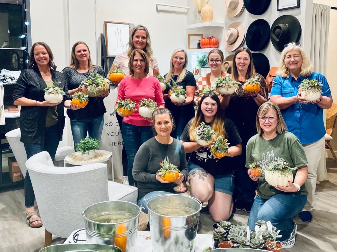 Fall Morning Succulent Pumpkin Workshop, Ebony & Ivory Coffee, Lacey ...